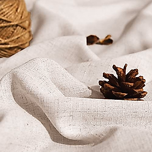 jinchan Linen Beige Curtains 108 Inches Extra Long for Living Room Farmhouse Rod Pocket Back Tab Light Filtering Window Drapes 2 Panels for Bedroom Patio Door 50x108 Crude 2 Panels