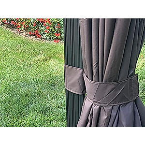 Universal Privacy Curtains for 12'x16' Gazebo by Outdoor Casual - Fits Sambra, Concord, Edison and More