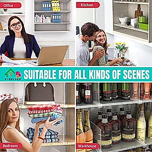 6 Pack Closet Shelves, Shelf Dividers, Clear Acrylic Shelf Divider for Closets, Wood Shelf Dividers Purse Organizer Separators, Closet Shelf Organizer for Kitchen Cabinets Storage Clothes Organization