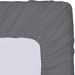Utopia Bedding Twin Fitted Sheets - Bulk Pack of 6 Bottom Sheets - Soft Brushed Microfiber - Deep Pockets - Shrinkage & Fade Resistant - Easy Care (Grey)
