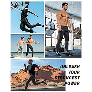 Roadbox 2 Pack Men's Compression Pants Cycling Tights Leggings Cooling Dry Underwear Bottoms Baselayer for Basketball Running