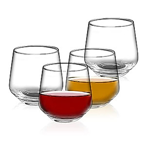 Nice Day Celebrate clink glasses Wine Glass Set Red Wine Glasses, Water Glasses Short Wine Tumblers for White Wine Glasses Large 13 OZ TumblerStemless Wine Glasses Set of 4 No Stem Margarita Glasses