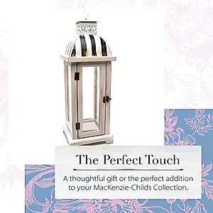 MacKenzie-Childs Courtly Stripe Lantern, Rustic Decorative Lantern for Home Decor