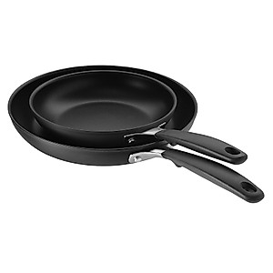 OXO Good Grips Hard Anodized PFOA-Free Nonstick 12" Frying Pan Skillet Black & Good Grips Hard Anodized PFOA-Free Nonstick 8" and 10" Frying Pan Skillet set Black
