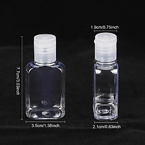 Boao 30 Pcs 1 oz/30 ml Portable Travel Bottle Clear Plastic Empty Bottle Refillable Reusable Containers for Travel Outdoor Camping Business Trip