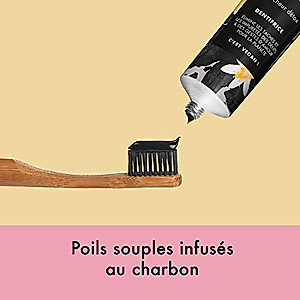 Love Beauty And Planet Manual Toothbrush Soft Vegan Handle, Natural Bamboo Handle, Charcoal Infused Bristles, Vegan Certified x 1