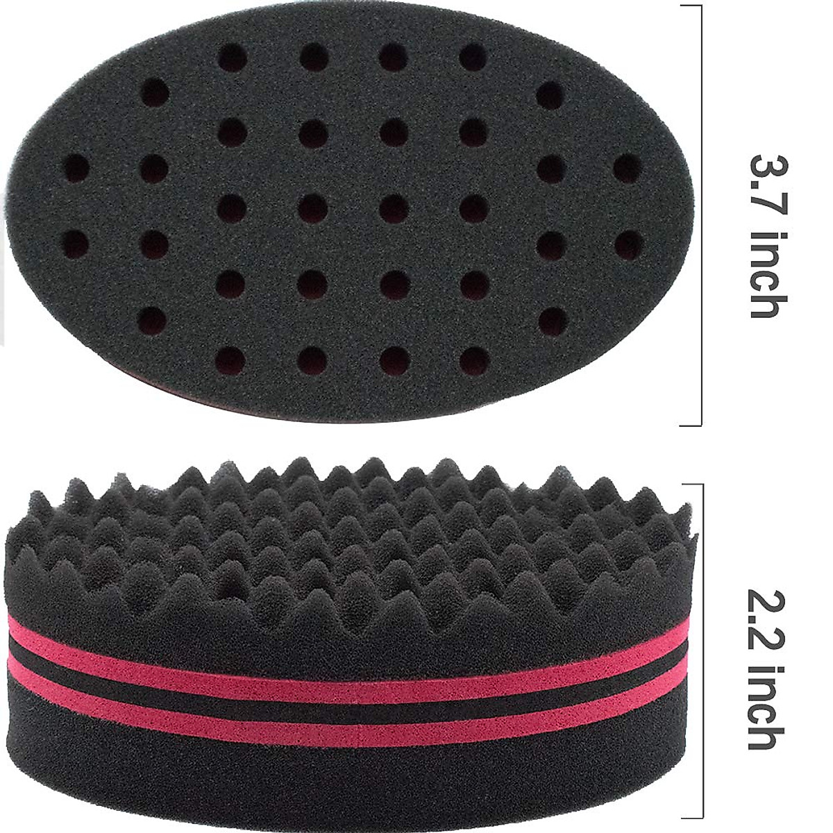 Small Holes Hair Sponge for Twists and Dreads Barber Afro Wave Nappy Curling Sponge Brush for Curls Women Men Natural Hair 1 Pcs