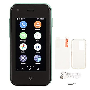 3G Mini Smartphone, One Piece Green 2MP Rear 0.3MP Front D18 Mini Phone for Study (Green)