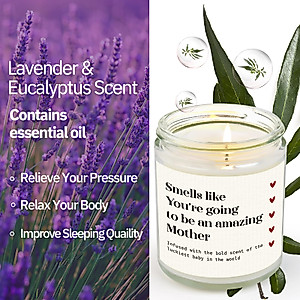GiltGlimmer New Mom Christmas Gifts - Mom to Be Gift for First Time Moms, Pregnancy Must Haves Soy Wax Lavender Scented Candle, Pregnancy Gifts for Expecting Mom, Wife, Friend, Sister