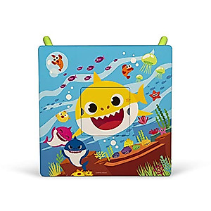 Baby Shark Kids Table and Chair Set with Storage (2 Chairs Included) Plus Design & Store 6 Bin Toy Storage Organizer - Ideal for Arts & Crafts, Homeschooling, Homework & More by Delta Children