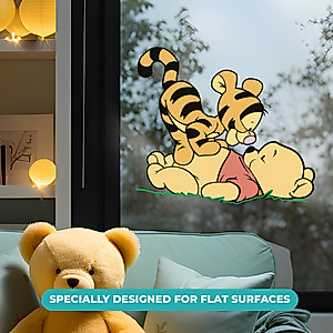 e-Graphic Design Inc Winnie The Pooh & Tigger Wall Decals I Winnie The Pooh Nursery Decor for Boy & Girl I Cute Room Decor I Winnie The Pooh Gifts I Bear Decor I (Wide 22"x19" Height)