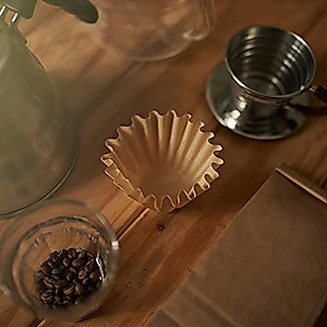 DEFUTAY 1-4 Cup Coffee Filters,Cup Basket Coffee Filters,Natural Brown Unbleached
