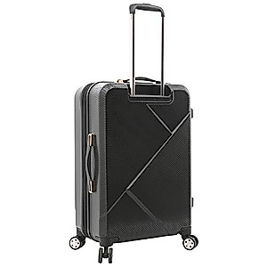 kensie Women's Dawn Hardside Spinner Luggage, Black, 3-Piece Set (20/24/28)