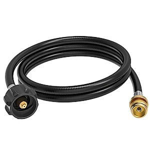 Kohree 6FT Propane Hose Adapter 1lb to 20lb, Propane Tank Hose for Buddy Heaters, QCC1/Type1 Propane Hose Connect to 1lb Appliance to 20lb Tank for Weber Q Gas Grill, Coleman Camping Stove