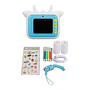 FECAMOS Print Camera, Video Recording Eye Protection Screen 24MP Camera for Daily Use