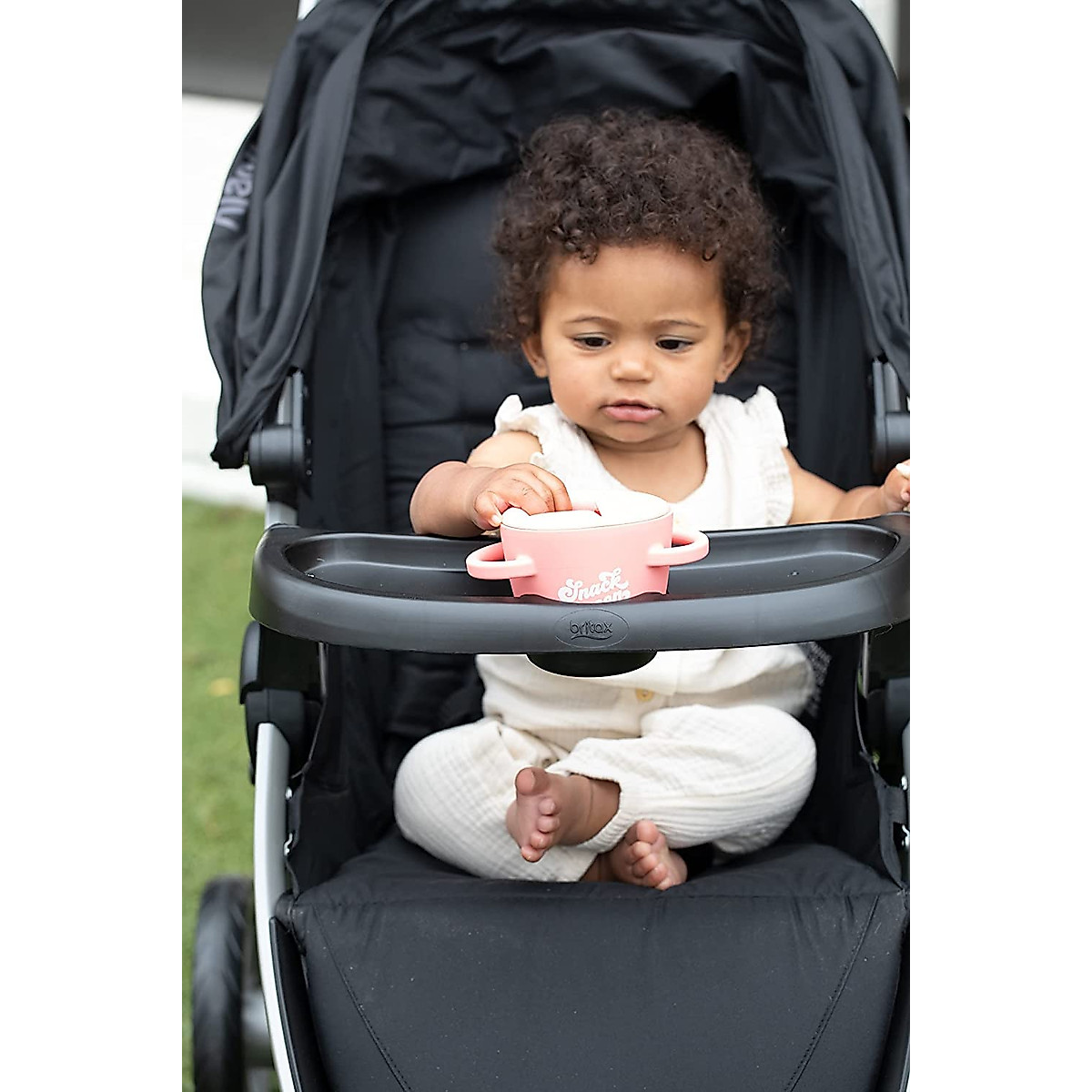 BELLA TUNNO Happy Snacker – Spill Proof Snack Cups for Toddlers and Babies, Snack Containers Made from Silicone BPA Free, Soft Opening & Removable Lid (Snack Queen)