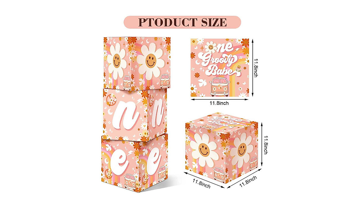 Tewess Groovy Babe Birthday Balloon Boxes - 1st Party Decor
