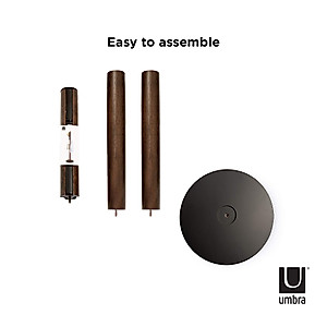 Umbra Flapper Coat Rack, Clothing Hanger, Umbrella Holder, and Hat Organizer, Great for Entryway, Black/Walnut (320361-048)