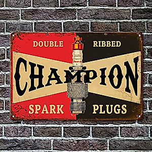 Vintage Metal Tin Signs Retro Garage Signs For Men Wall Decorations Old Car Shop Posters Oil And Gas Station Sign Man Cave Decor 5 Pces 8×12 Inch