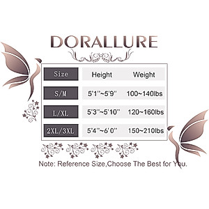 DORALLURE Thigh High Stockings Silicone Lace Top Stay Up Silky Semi Sheer Pantyhose for Women Hold Up Nylon, Black