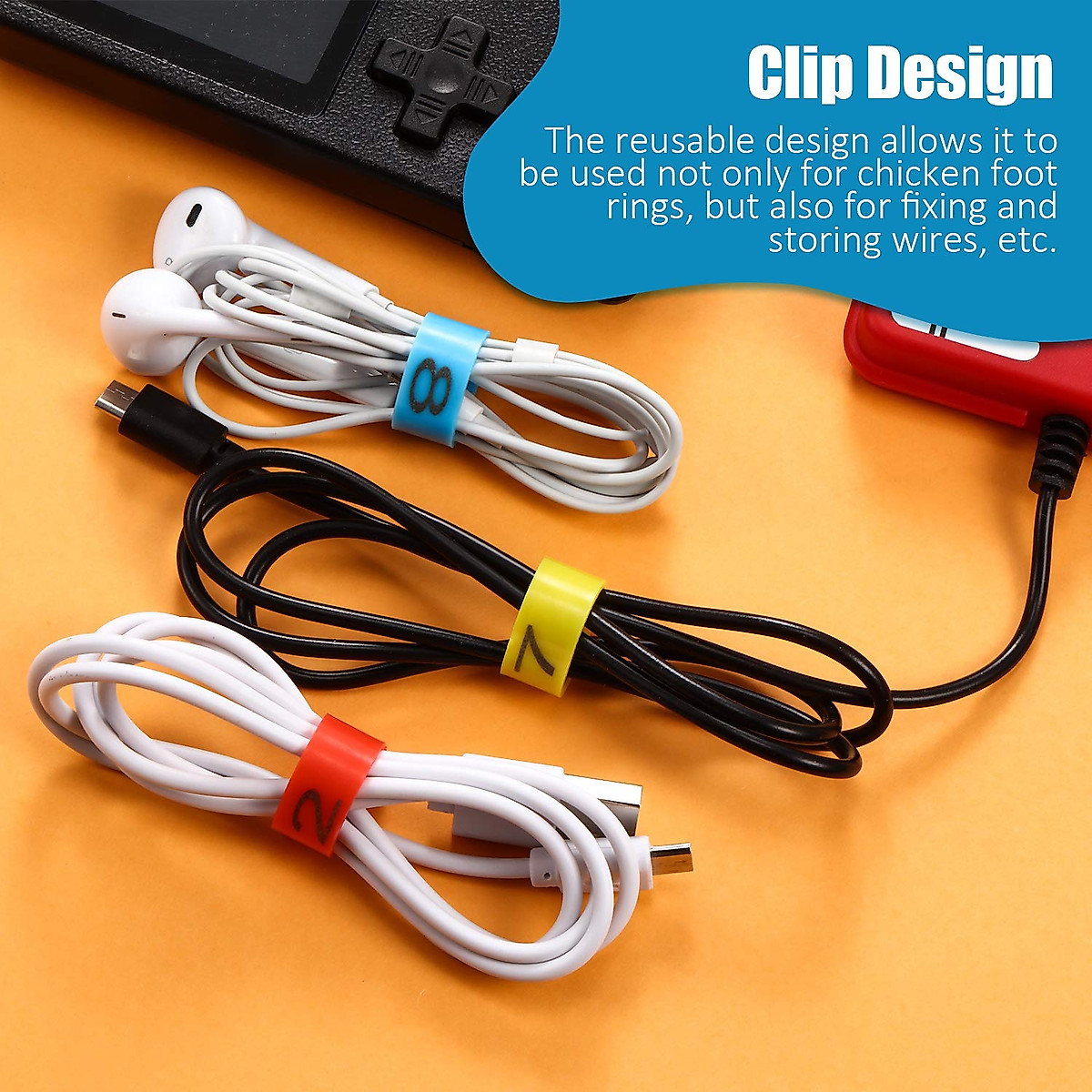 48 Pieces 16 mm Medium Chicken Leg Rings Multiple Colour Chicken Identification Leg Bands Numbered Clip on Leg Rings for Gamefowl Turkey Duck Goose Guinea Fit 1/2 to 5/8 Inch Legs