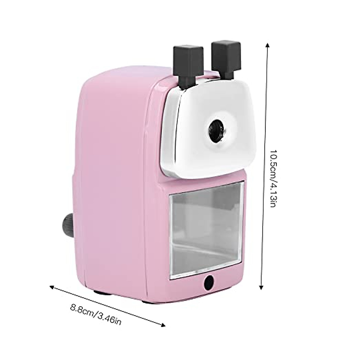 Pencil Sharpener, 8mm Diameter Manual Desk Pencil Sharpener Portable Professional Sketch Pencil Sharpener with Bracket for Kids School Classroom Home (Pink)