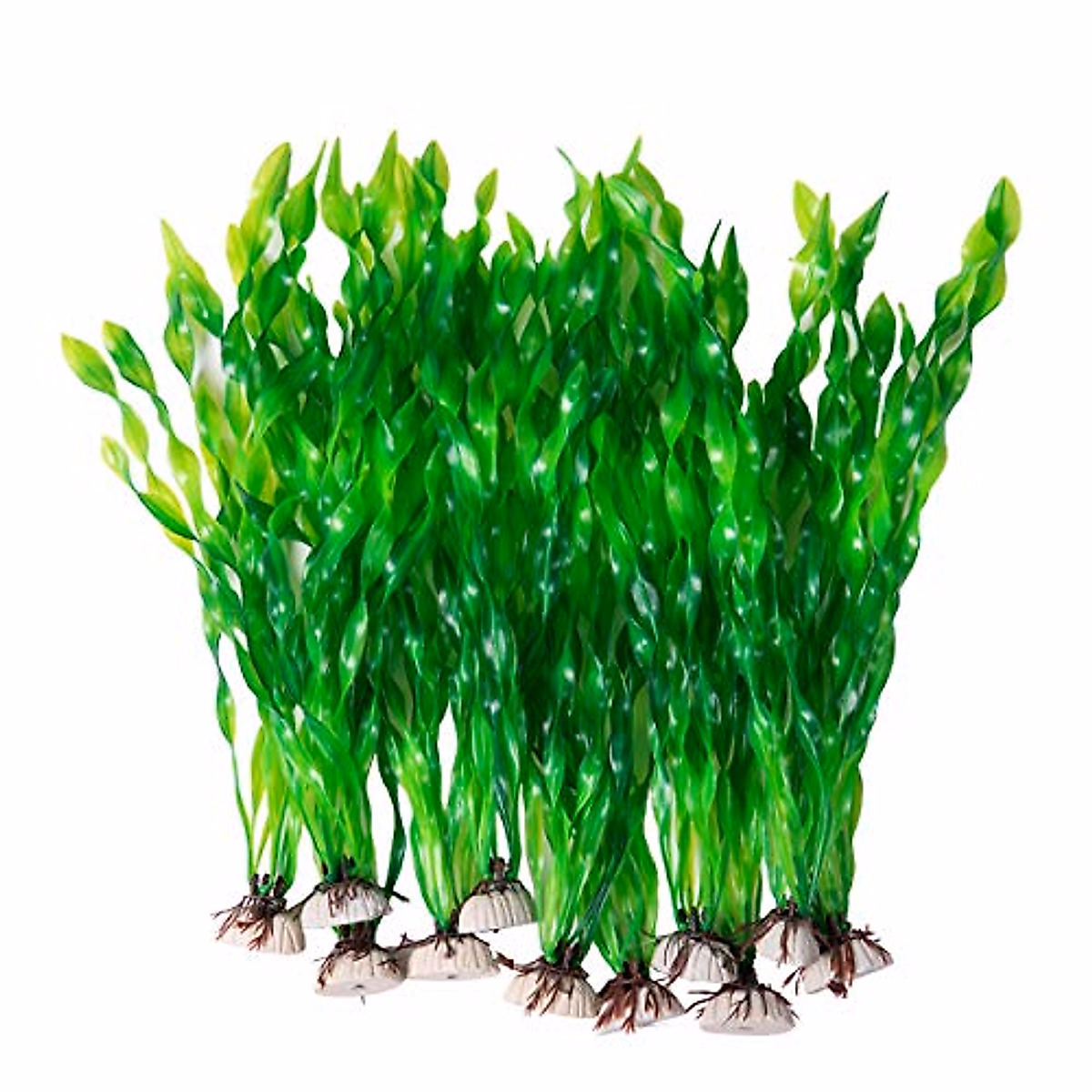 CousDUoBe 11 Pack Artificial Seaweed Decor，Used for Household and Office Aquarium Simulation Plastic Seaweed Water Plants（12 inches）