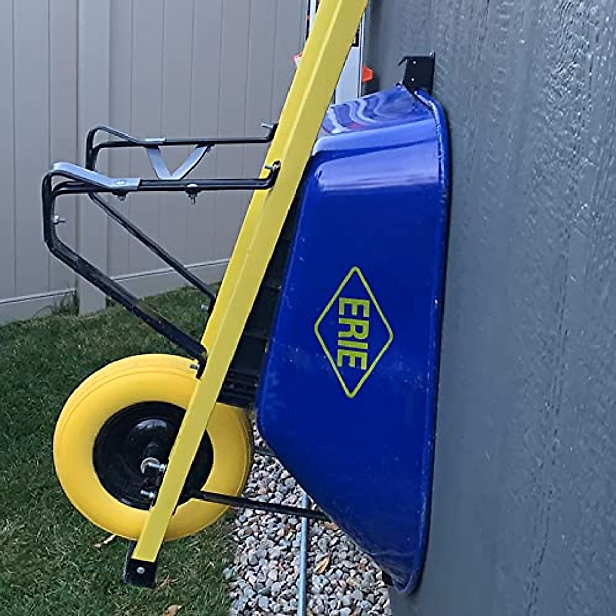 Wheelbarrow Holder,Wheelbarrow Hanger Holder for Garage Wall,Wheelbarrow Storage Bracket,for Fits Most Wheelbarrow,Folding Chair,Black