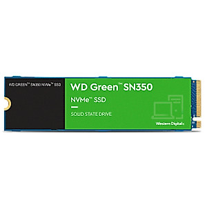 Western Digital 960GB WD Green SN350 NVMe Internal SSD Solid State Drive - Gen3 PCIe, M.2 2280, Up to 2,400 MB/s - WDS960G2G0C