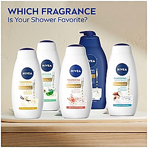 Nivea Delicate Orchid and Amber Body Wash with Nourishing Serum, 20 Fl Oz Bottle