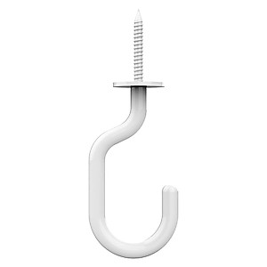 National Hardware N275-525 Modern Ceiling Hook, 3-11/32", White