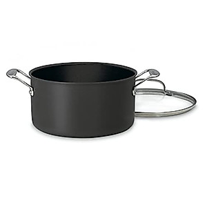 Cuisinart 644-24 Chef's Classic 6-Quart Nonstick-Hard-Anodized, Stockpot w/Cover & 619-14 Chef's Classic 1-Quart Nonstick-Hard-Anodized, Saucepan w/Cover