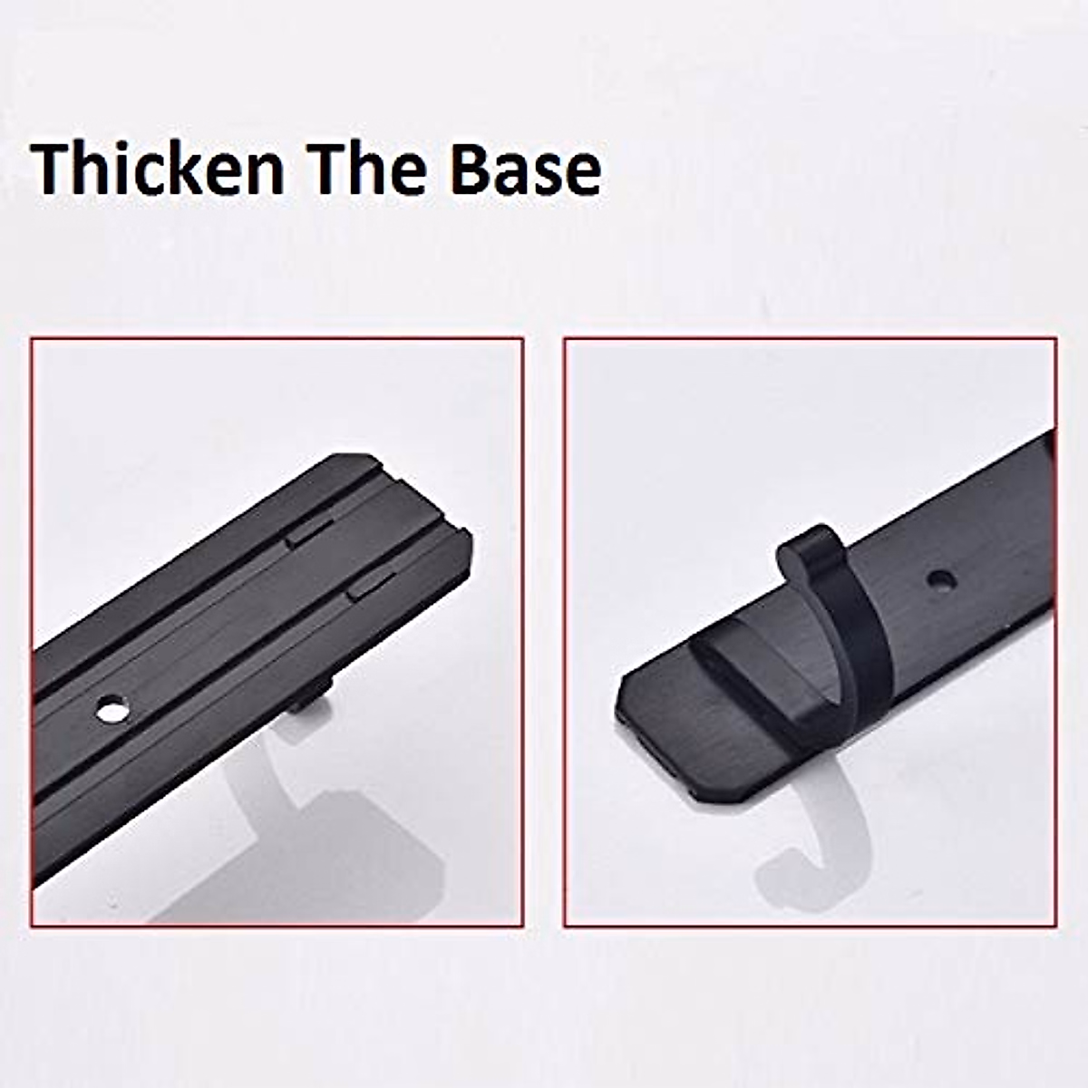 Brandless Coat Hook Rack Wall Mounted,Bathroom Towel Hook,Set of 2 Racks with Different Sizes (5 and 6 Hooks),with Metal Rack Rail for Towels Purse Robes Keys for Bathroom,Living Room,Kitchen