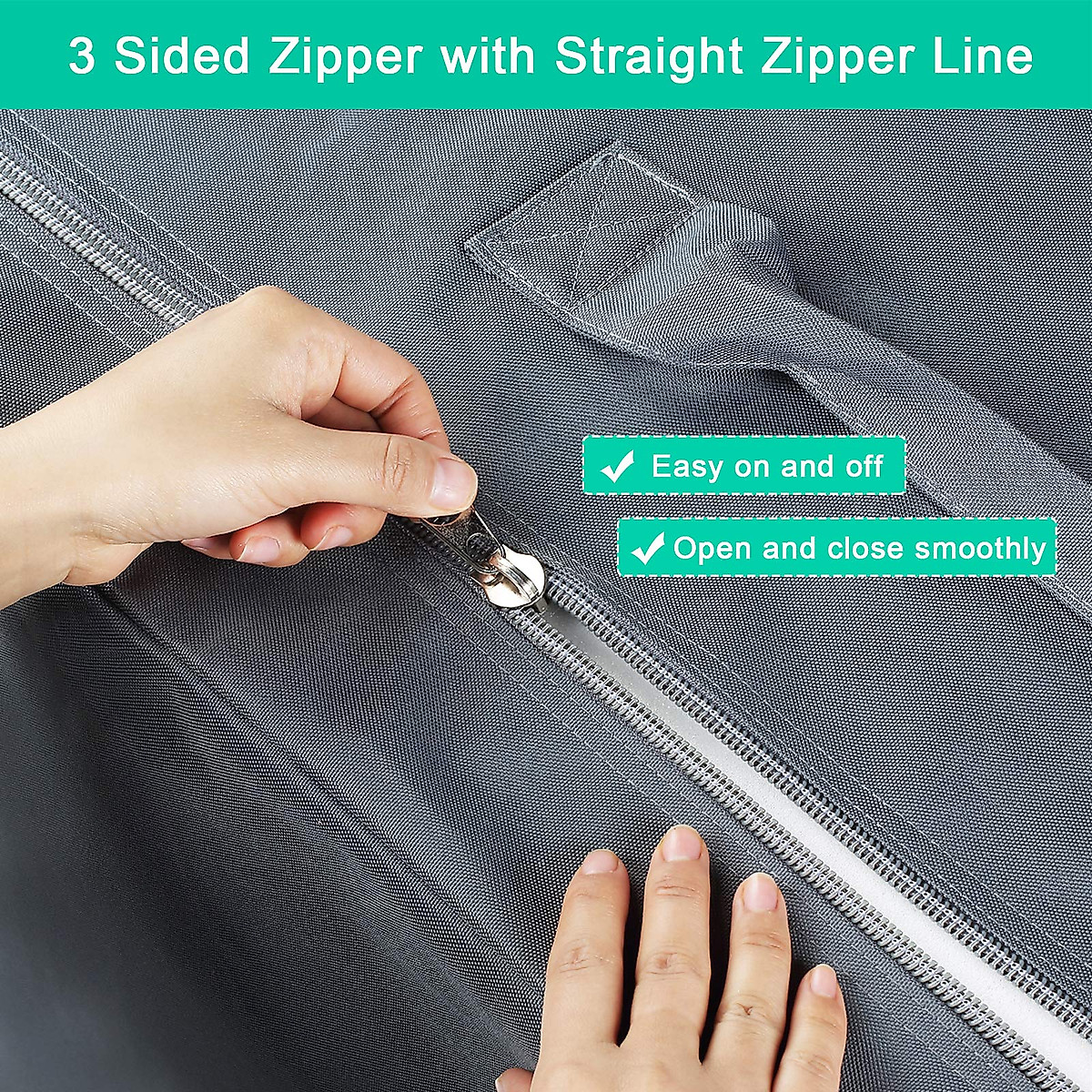 Carry Case for Tri-Fold Mattress 4-6 inch Twin, Foldable Memory Foam Mattress Case, Sturdy Carrying Bag for 4-6 inch Twin Trifold Matress, Portable Twin Mattress Storage Bag with 3 Handles