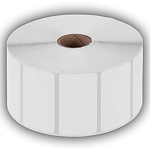 2.25" X 1.25" Direct Thermal Perforated Stickers Labels for Barcodes, Address, Consignment - Compatible with Zebra, Rollo, Godex and More (White, 1 ROLL)