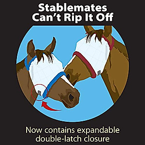 Farnam Home and Garden 100502911 No Ears Fly Mask Yearling for Horse - Color May Vary