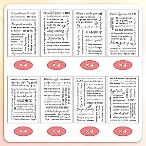 48 Sheets Inspirational Quotes Planner Stickers Small Talk for Journaling Scrapbook Supplies Motivational Words Simple Neat Handwritten Letters Typewritten Scripts, 8 Styles (Black)
