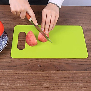 SoundsBeauty Fashion Durable Nonslip Plastic Chopping Board Food Cutting Block Mat Tool Kitchen Cook Supplies Apricot