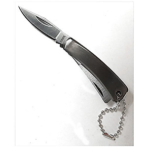 ToolUSA DIRK Stainless Steel Pocket Knife | Dual 1 7/8" (4.8 cm) Blades | 3.75" (9.5 cm) Overall | Key Ring Attachment | Polished Finish