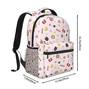 Zixxuil Pink Cute Backpack Cartoon Lightweight Leisure Large Capacity Multifunctional Backpack Casual