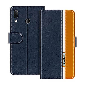 MILEGAO for Lenovo Z5 Flip Cover, Magnetic Buckle Multicolor Business PU Leather Phone Case with Card Slot, for Lenovo Z5 6.2 inches