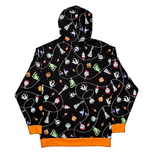 Loungefly DISNEY NIGHTMARE BEFORE CHRISTMAS ORNAMENTS UNISEX HOODIE LARGE