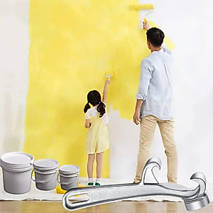 5 Gallon Aluminum Bucket Pail Opener Silver Buckets Lid Wrench Can Opener Lid Remover Tool sturdy pail opener for Home Office