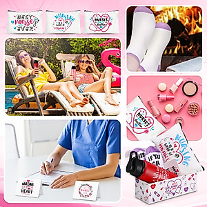 Ziliny 6 Set 30 Pcs Nurse Appreciation Gifts Thank You Gifts Bulk Nurses Week 20 oz Water Tumblers Makeup Bag Socks Cards with Box for Nursing Graduation, School