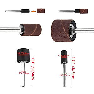 TOVOT 106PCS Drum Sander Kit 600 Grit Sanding Drum kit with 1/8 Shank Mandrel for Rotary Tools