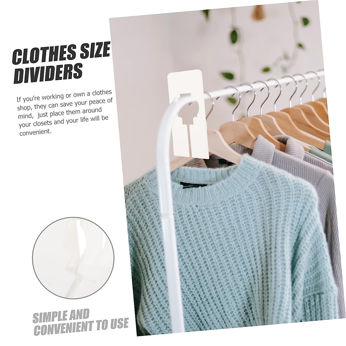 Parliky Dividers for Clothes Wardrobe 10pcs Size Dividers Practical Clothes Organizers