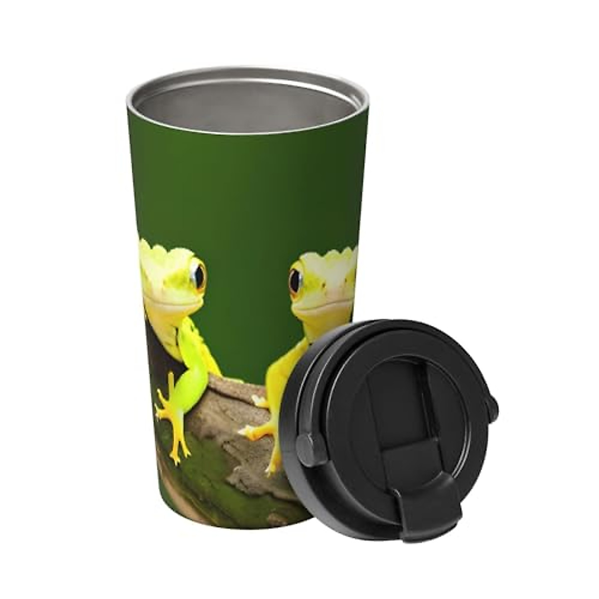 WANGZHAO Two Geckos Print Double Wall Stainless Steel Vacuum Insulated Tumbler Cup Home Thermal Cup