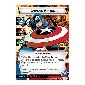 Marvel Champions The Card Game Captain America HERO PACK - Superhero Strategy Game, Cooperative Game for Kids and Adults, Ages 14+, 1-4 Players, 45-90 Minute Playtime, Made by Fantasy Flight Games