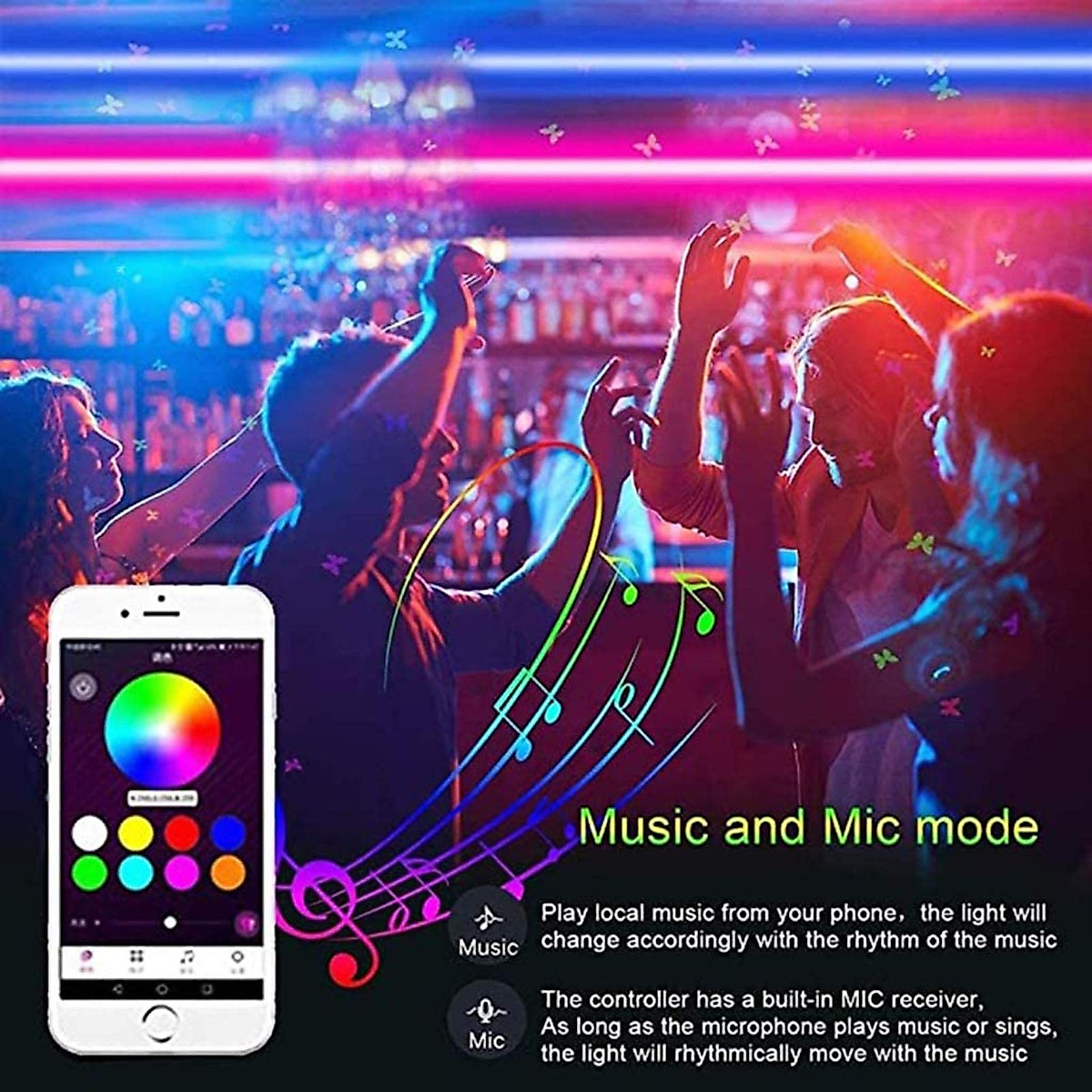 DIY LED Hexagon Wall Lamp Smart Light Panels RGB Cool Lights APP Control Sync Music for Office Game Room Bedroom Living Room (6 Pack)