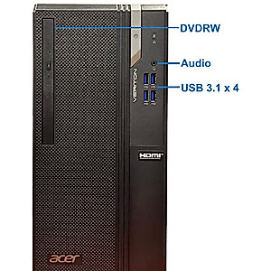 acer Veriton Tower Computer – Intel i7-12700K, 32GB Ram, 2TB NVMe SSD, DVD-RW, DisplayPort, HDMI, VGA, AC Wi-Fi, Bluetooth - Windows 11 Pro